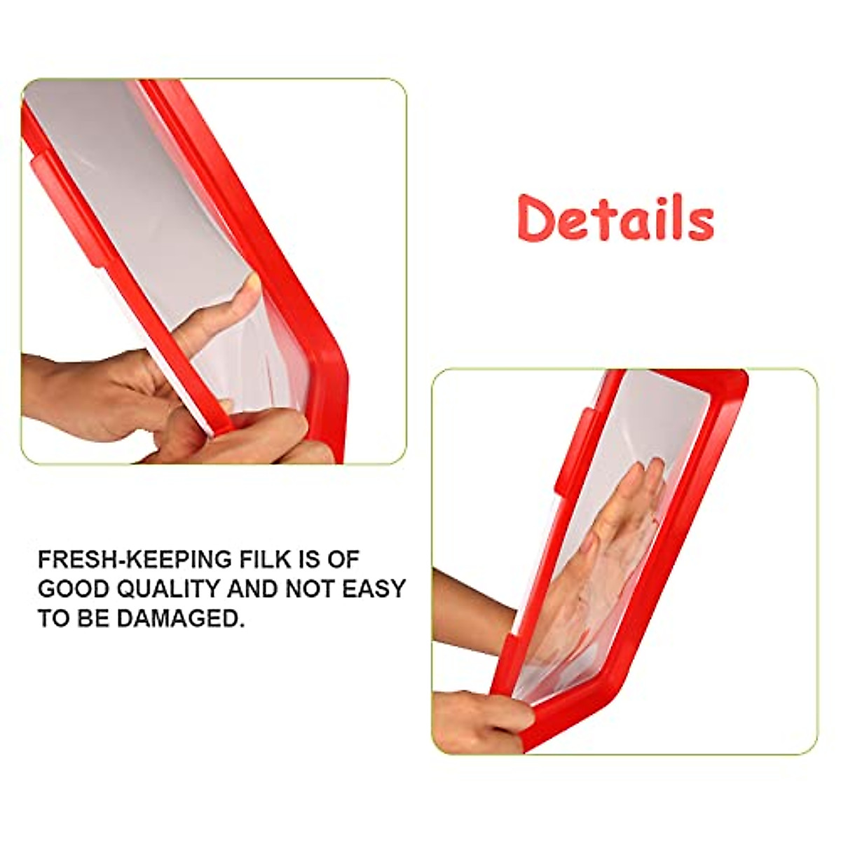 Vacuum Food Container Food Preservation Tray Fresh-keeping Meat Dishes Refrigerator Storage Container Kitchen Storage Tray 2PCS