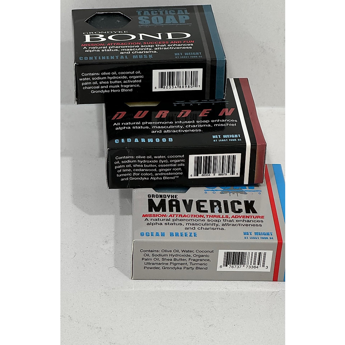 Tactical Soap All-Natural Men's Soap (3 bars) - Pheromone-Infused for Attraction, Exfoliating, Manly Bar Soap, 100% Natural, Made in the USA