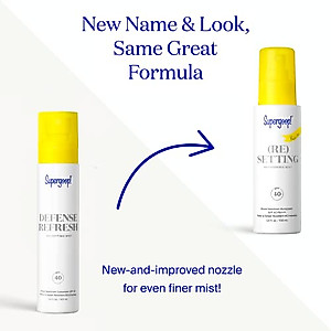Supergoop! (Re)setting Refreshing Mist - 1 fl oz, Pack of 2 - SPF 40 PA+++ Facial Mist - Sets Makeup, Refreshes UV Protection & Helps Filter Pollution - Light, Natural Scent