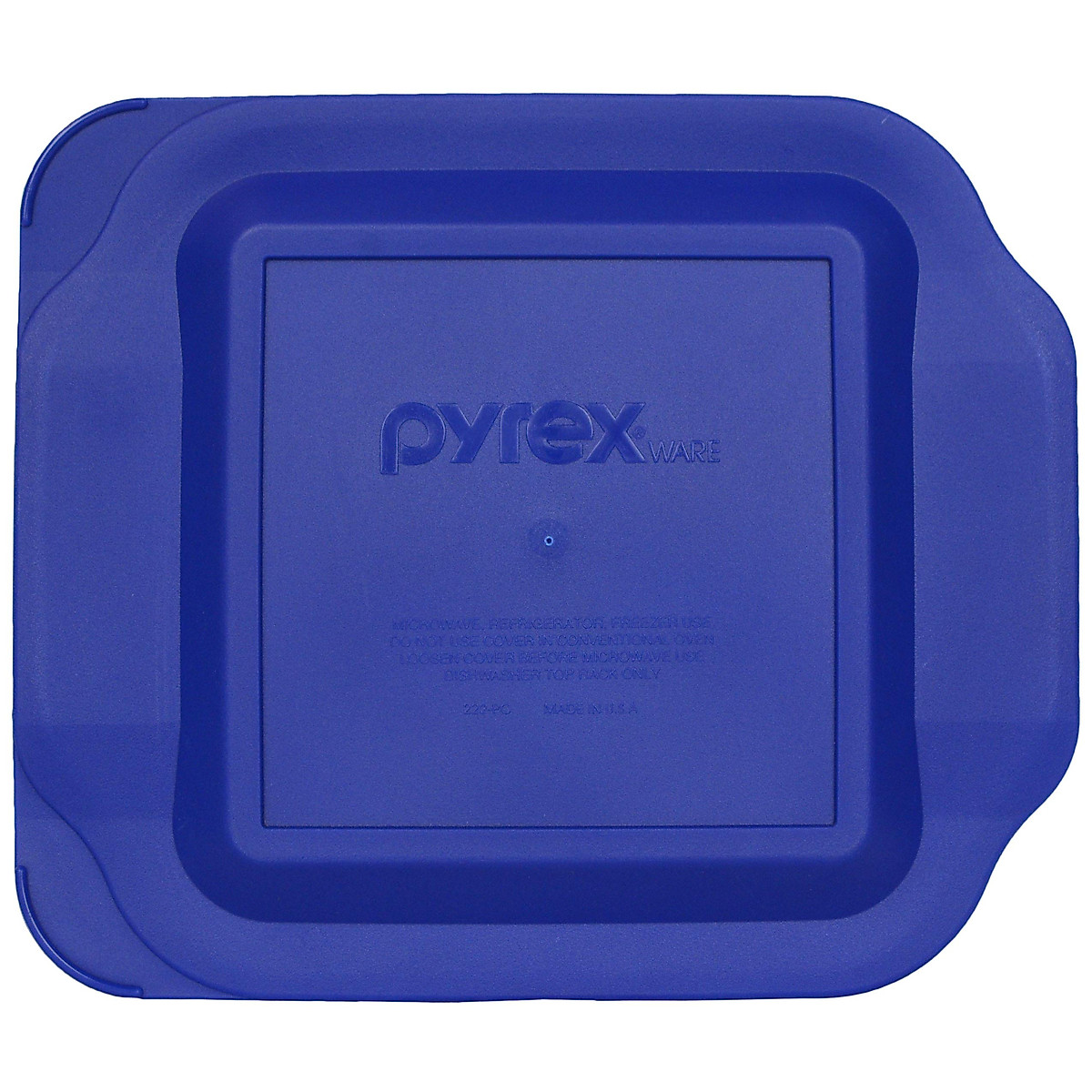 Pyrex Bundle - 4 Items: (1) 222 2qt Glass dish with (1) 222-PC 2qt Blue Lid & (1) 233 3qt Glass Dish with (1) 233-PC 3qt Blue Lid Made in the USA