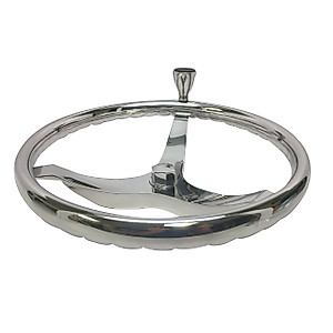 Pactrade Marine Boat 3 Spoke SS Steering Wheel Turning Knob Finger Grips Nut Cap, 13-1/2" L