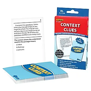 Edupress Context Clues Practice Cards, Levels 3.5-5.0