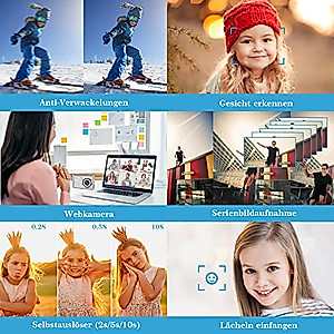 ISHARE Digital Camera for Beginners - 30MP 1080P 18X Digital Zoom 2.8”LCD Screen, Point and Shoot Camera with 2X Batteries and 32G SD Card, Ideal Cameras for Photography Enthusiasts(Silver)