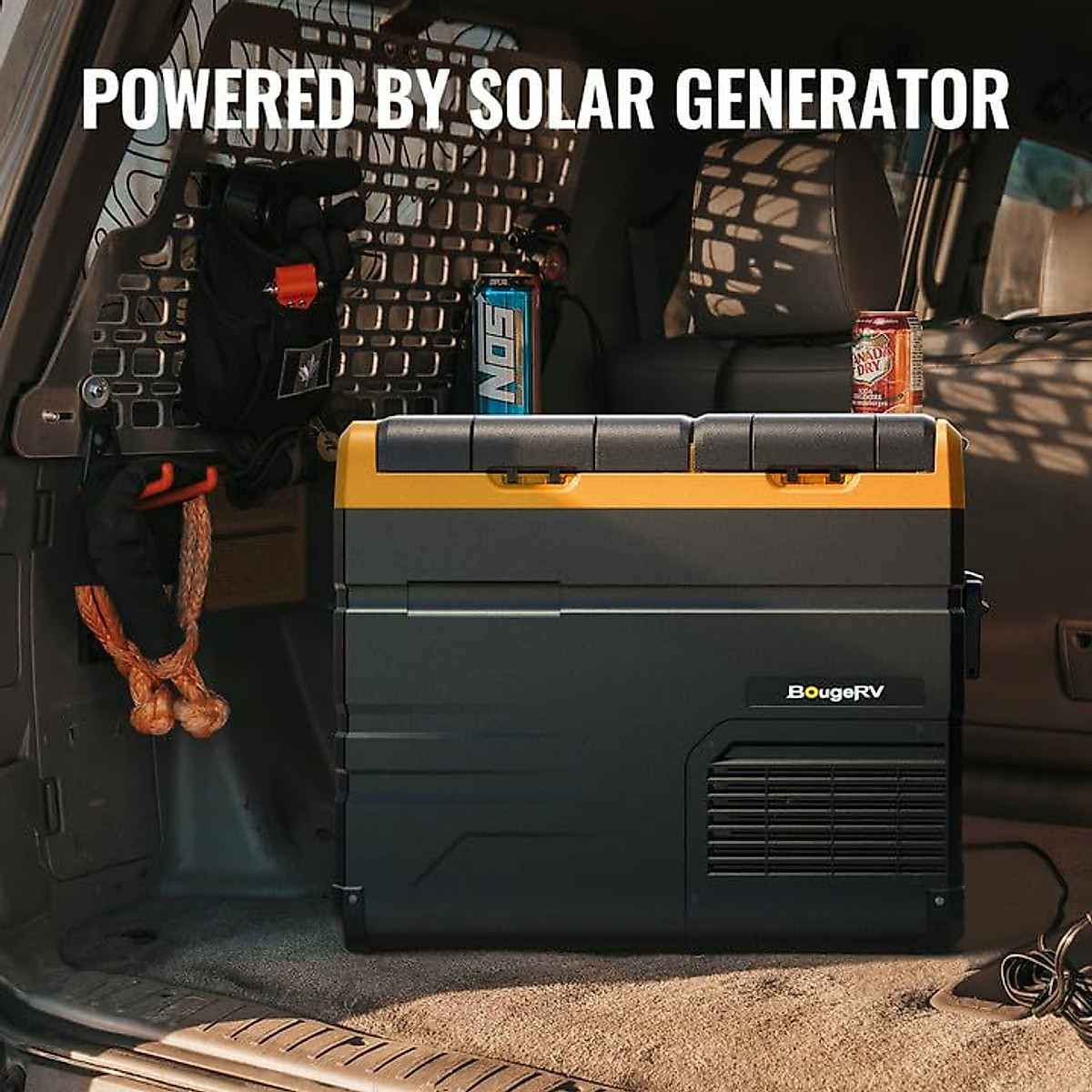 BougeRV 12 Volt Car Refrigerator Dual Zone, Portable Freezer Fridge APP Control, ED45(45L) Compressor Freezer Fridge 12V/24V DC 110~240V AC, for Truck Van RV Camper SUV Boat Travel Camping