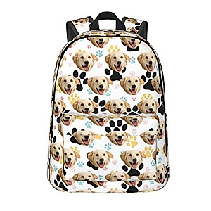 WAYABO Custom Backpack Personalized Face/Text/Photo Casual Backpack Women Man Unisex (Style-4)