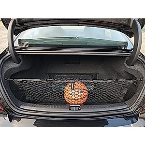 Envelope + Floor Style Automotive Elastic Trunk Cargo Net for Volvo S60 B5-2019-2023 - Premium Trunk Organizer and Storage - Luggage Net for Sedan - Car Organizer for Volvo S60 T8