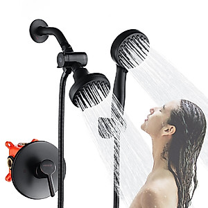 FRANSITON Shower Faucet System with Bathroom Spout Rain Shower Kit, High Pressure Handheld Shower Head Dual 2 in 1 Shower Combo Faucet Set with Valve Trim Kit Oil-Rubbed Bronze