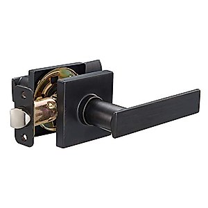Amazon Basics Contemporary Stamford Door Lever, Passage, Oil Rubbed Bronze