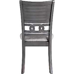 New Classic Furniture Gia 5-Piece Dining Set with 1 Table and 4 Chairs, 48-Inch, Gray