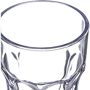 Carlisle FoodService Products Louis Clear Tumbler Short Glass for Restaurants, Catering, Kitchens, Plastic, 6 Ounces, Clear