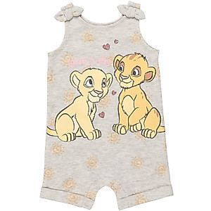 Disney Lion King Simba Newborn Baby Girls Romper and Headband White 3-6 Months