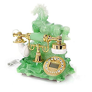 TelPal Push Dial Telephone Modern Stylish Landline Phones, Corded Phone with A Horse Design for Home and Decor, Best Home Gift