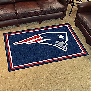FANMATS 6268 New England Patriots 4ft. x 6ft. Plush Area Rug