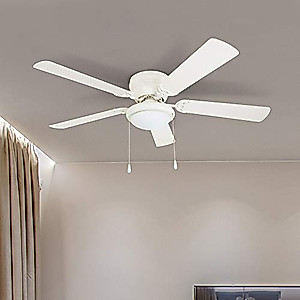 Portage Bay 50254 Hugger 52" White West Hill Ceiling Fan with Bowl Light Kit