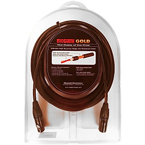 Mogami GOLD STAGE-30 XLR Microphone Cable, XLR-Female to XLR-Male, 3-Pin, Gold Contacts, Straight Connectors, 30 Foot