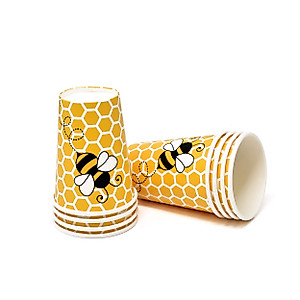 Gift Boutique Honey Bee Party Set - Serves 24, Includes Dinner Plates, Luncheon Napkins, and 24 9 oz Cups