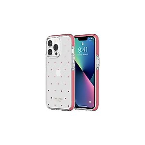 kate spade new york Protective Hardshell Case for iPhone 13 Pro - Pin Dot Ombre Pink/Clear
