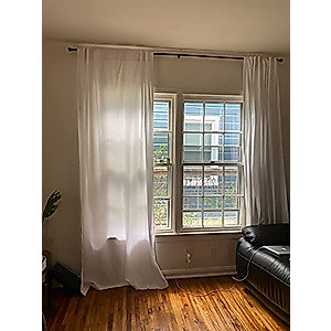 96 inch Curtains,White Cotton Curtains,White Curtains, Curtains & Drapes,Drapes,Farmhouse Curtains for Living room,Tab Top Curtains,Curtains Tab Top,Living room Curtains,White Curtains Long-50x96