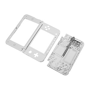 Longzhuo Full Housing Case, Cover Shell Repair Parts Complete Fix Replacement Kit for Nintendo 3DS XL(White)