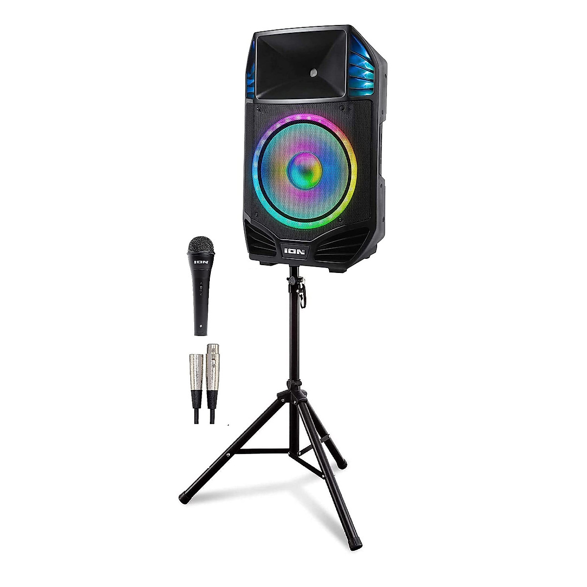 Ion PA Premier 500-Watts Karaoke Party Speaker - Robust High-Power and Bright Sound with Visual Effects and Microphone (Renewed)