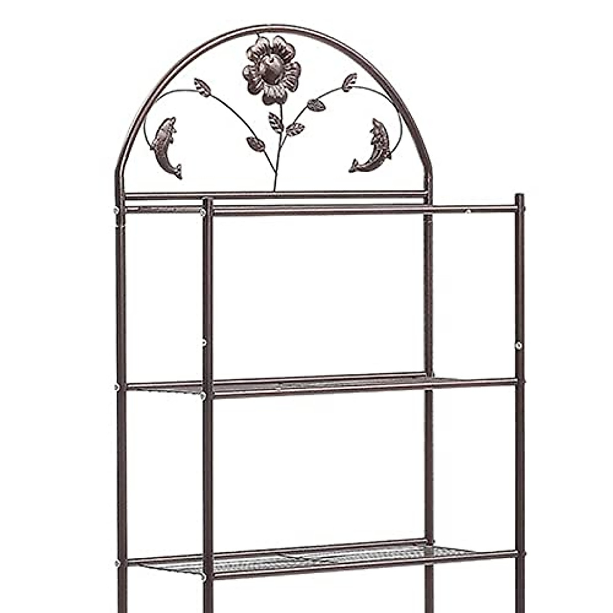 Reconveri Bathroom Storage Organizer Over Toilet Storage 3 Tier Bathroom Over The Toilet Space Saver Bathroom Shelf Over Toilet Free Standing Toilet Shelf Rack 70.9×24.4×12.6 Inch (Black)