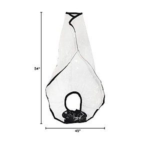 Betty Dain Hair Funnel and Jumbo Shampoo Cape - Use for Upright Position Washing/Shampooing, Waterproof, Stain Resistant Vinyl, Touch-and-Close Fastener, Soft, Nylon Neckband