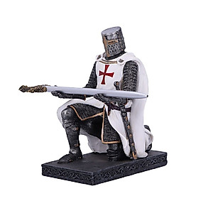 Nemesis Now Knight's Oath Pen Holder, Whilte, 16.8cm, White