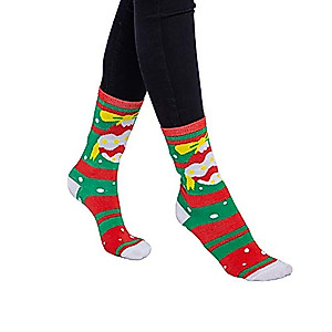 JOYIN 12 Pairs Warm Soft Cotton Christmas Socks Set for Christmas, Holiday or Birthday Gift