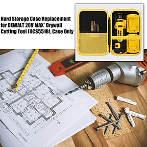 khanka Hard Storage Case Replacement for DEWALT 20V MAX* Drywall Cutting Tool (DCS551B), Case Only
