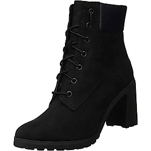 Timberland Women's Allington 6-Inch Lace-Up Boots, Black Nubuck, 8