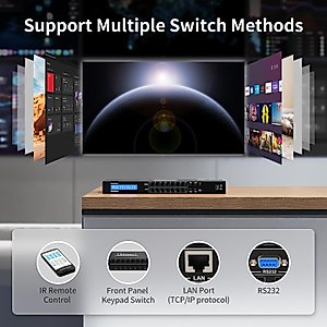 TESmart 8x8 HDMI Matrix 4K Matrix Switcher Support EDID, 4K@30HZ, 1080P 3D, HDCP, 8 in 8 Out HDMI Switch with IR Remote Control, RS232, TCP/IP Control, Rack-Mount HDMI Matrix