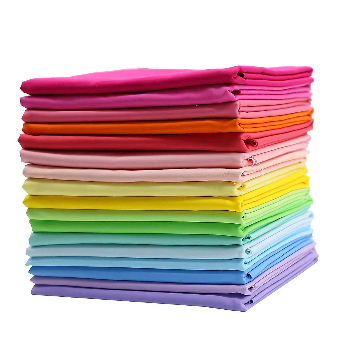 iNee Bright Solid Fat Quarters Quilting Fabric Bundles, 18 x 22 inches,(Bright Solids)