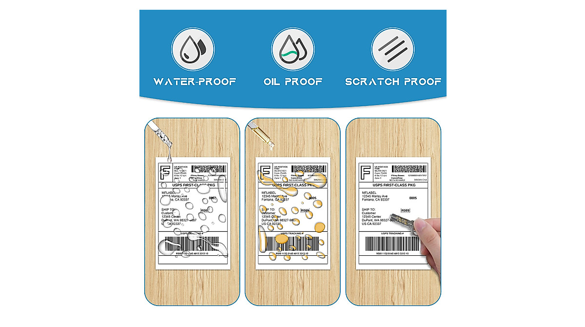 MFLABEL 4x6 Thermal Shipping Labels - Waterproof & Easy Peel