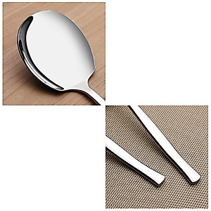 Rinboat 12-Piece Large Serving Spoon, Stainless Steel Buffet Serving Spoon