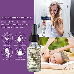 NP NATURES PHILOSOPHY Lavender Multi-Use Oil for Face, Body and Hair - Organic Plant Fragrant Essential Oil for Dry Skin, Scalp and Nails - 1 Fl Oz