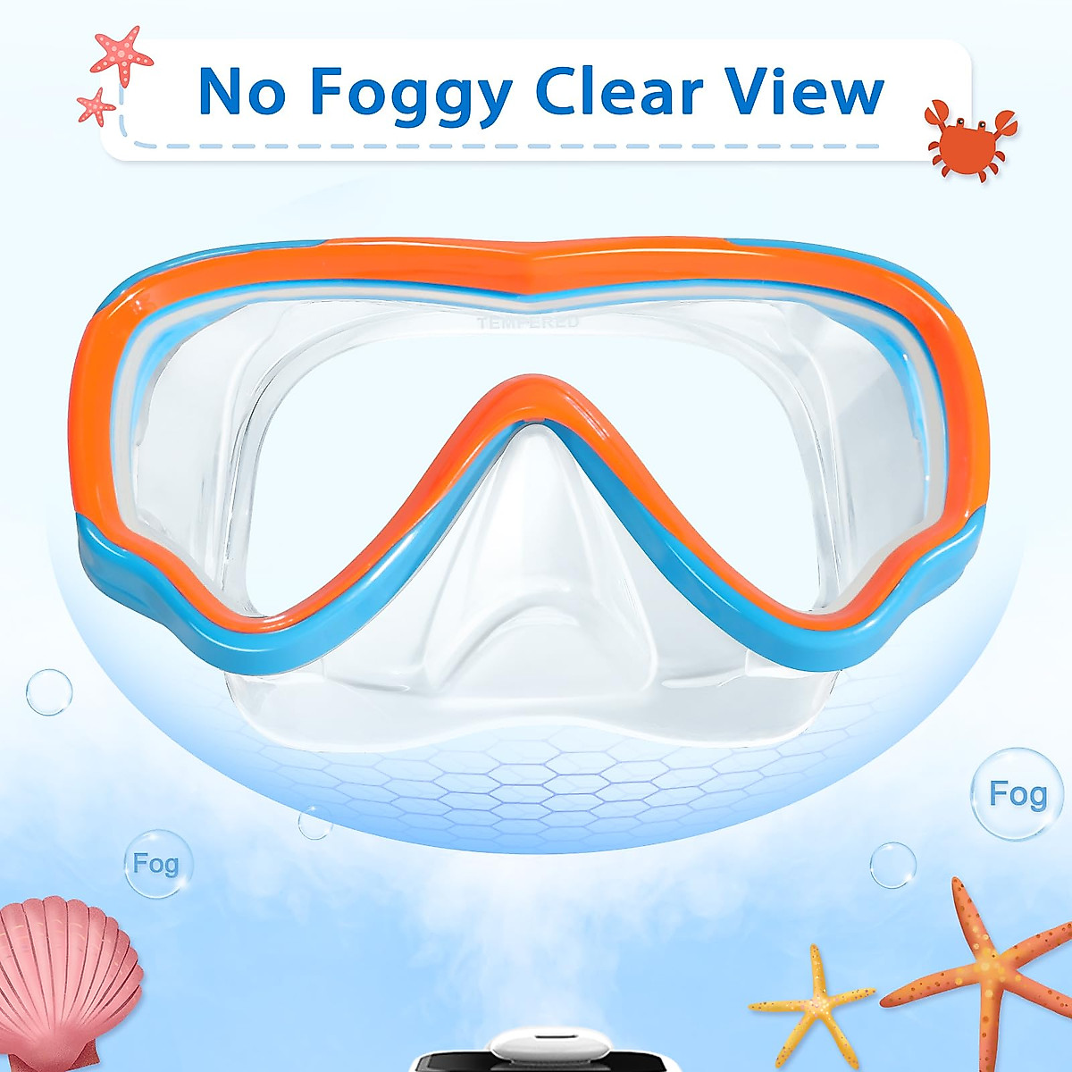 Freela Goggles Swim Goggles Swimming Goggles for Kids 6-14 4-7 8-12 Kids Swim Goggles with Nose Cover Snorkel Mask Snorkeling Gear Diving Dive Mask Youth Girls Boys Junior Water Pool Beach Open Water