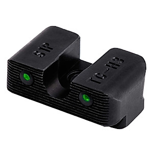 TRUGLO Tritium Pro Night Sights, Compatible with Sig Sauer #6 Front / #8 Rear | Compact Durable Glow-in-The-Dark Front & Rear Gun Sights with White Focus Lock Front Ring