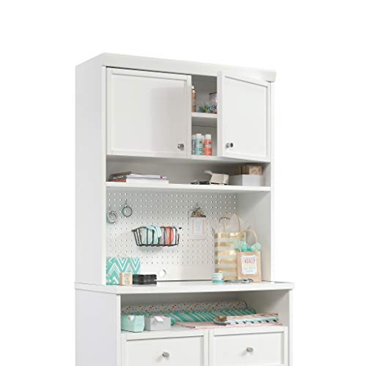 Sauder Craft Pro Series Hutch, White finish