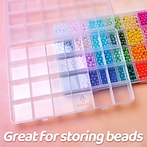 Bead Organizer, Clean Organizer Box, 24 Grids Beading Storage, Craft Organizers and Storage