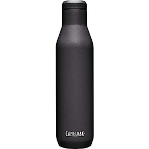 CamelBak Horizon 25 oz Wine Bottle - Insulated Stainless Steel - Leak Proof - Black