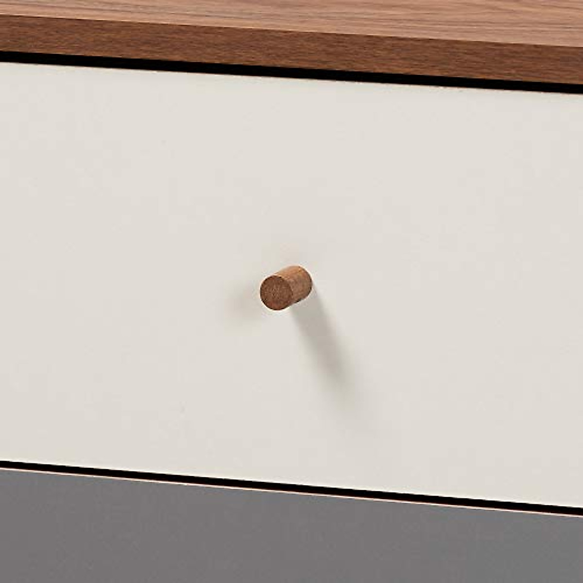 Baxton Studio Halden Sideboards and Servers, Walnut Brown/Grey
