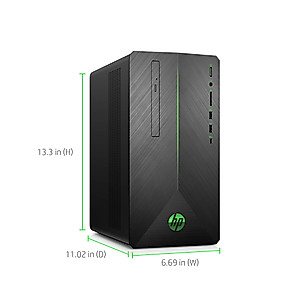 VR Ready HP Pavilion Gaming PC Desktop Computer, Intel Core i5-9400F, NVIDIA GeForce GTX 1660Ti, 8GB RAM, 256GB SSD, Windows 10 (690-0073w, Black)