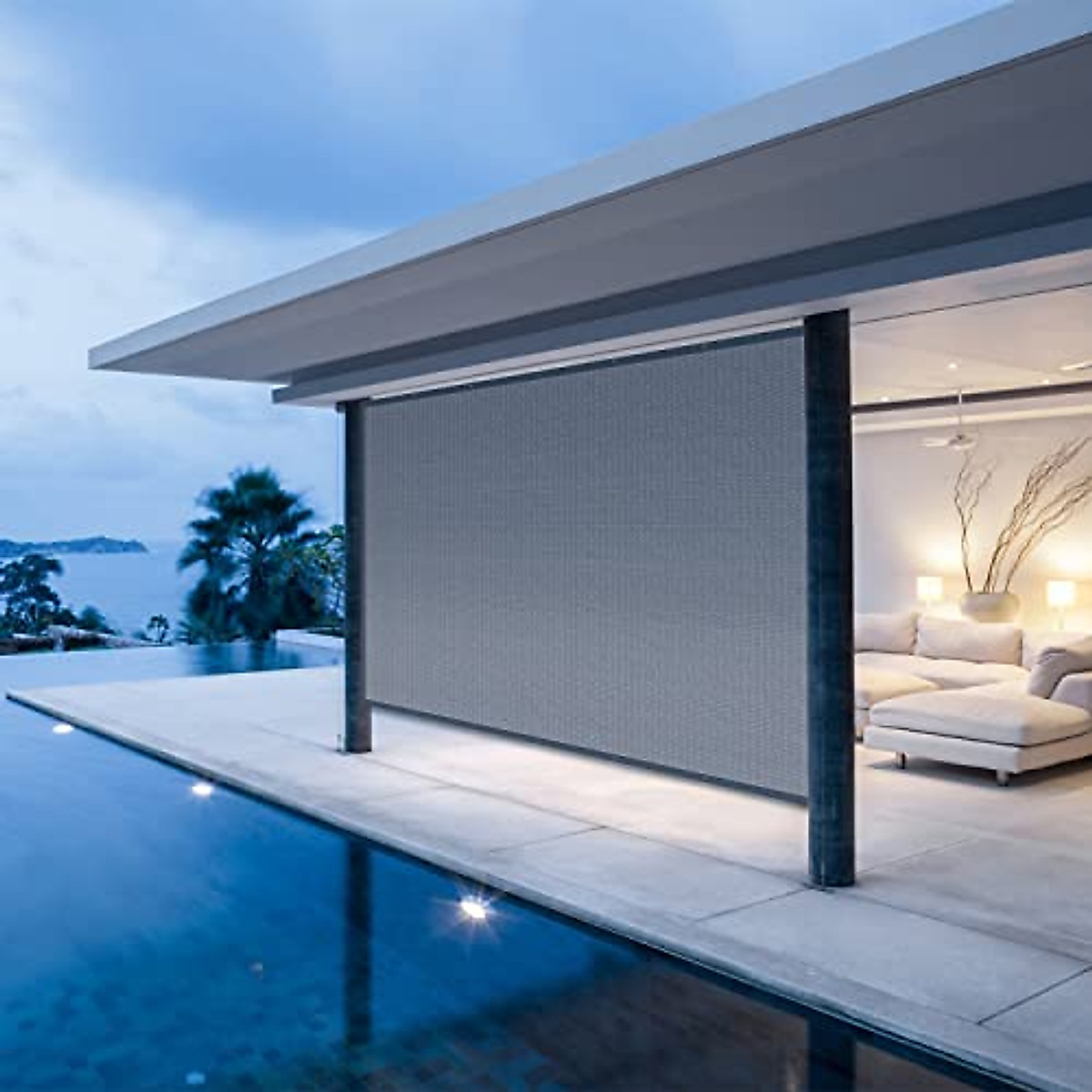 VICLLAX Shade Fabric Sun Shade Cloth Privacy Screen with Grommets for ...