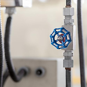 Pndeyo 2pcs 6x6mm Outdoor Faucet Handle, Round Wheel Hose Bib Handle, Rustproof Water Spigot Handle Outside Water Valve Faucet Handle Replacement Parts for Garden Courtyard Bathroom- Blue