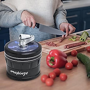 VRUPINZE Grinder with Handle - 2.5 inch Hand Cranked large grinder, Black-Blue…