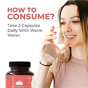 Plant Based PCOS/PCOD Supplement 60 Veg Capsules (500Mg) Pack 1 | Ayurvedic Medicine for Delayed Periods | Supplements for Women Promoting Better Cycle & Hormonal Balance