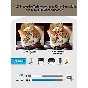 Android TV Box 11.0 4GB RAM 32GB ROM Support Dual Band WiFi with Backlit Keyboard 4K HDR Smart Streaming Media Player BT 4.1 H.265 Set Top Blue