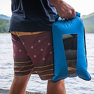 AquaQuest Sea View Clear Dry Bag - Small 5L Light Waterproof Sack - For Rafting, Paddle Boarding, Boating - Blue