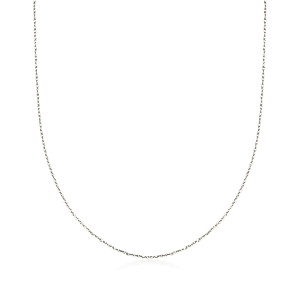 Ross-Simons 0.7mm 14kt White Gold Rope-Chain Necklace. 20 inches