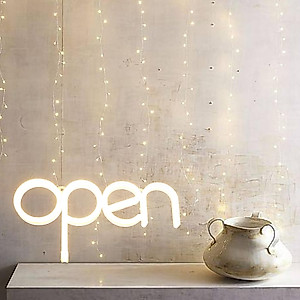 Homoyoyo LED Neon Open Sign Decorative Neon Lamp Festival Holiday Neon Light Decoration